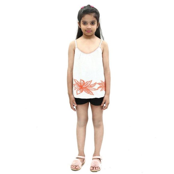 Cyrillus | Shirts & Tops | Cyrillus Paris Girls Kids Floral Embroidered ...